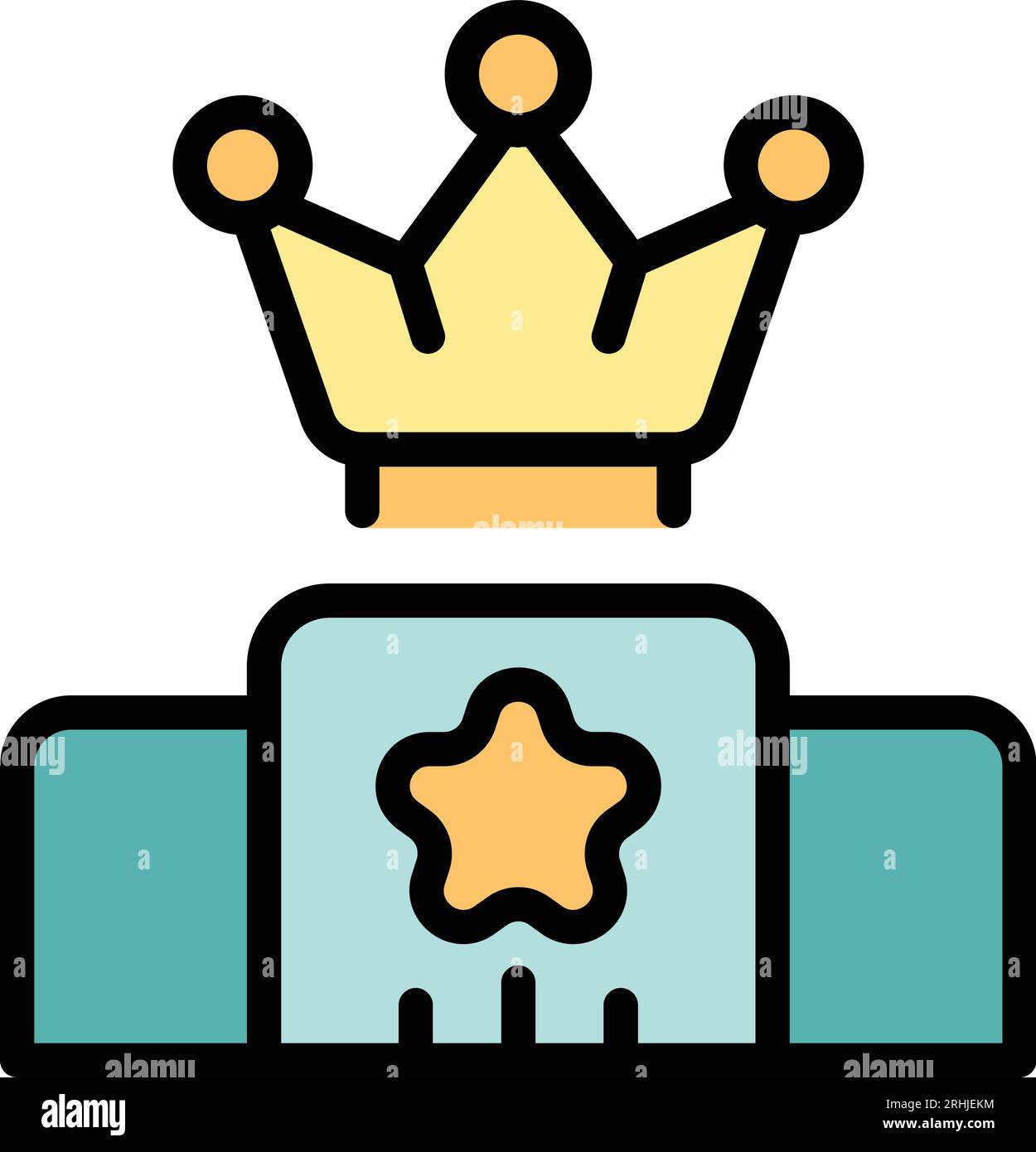 King career podium icon outline vector. Skill level. Goal capacity color flat Stock Vector Image ...