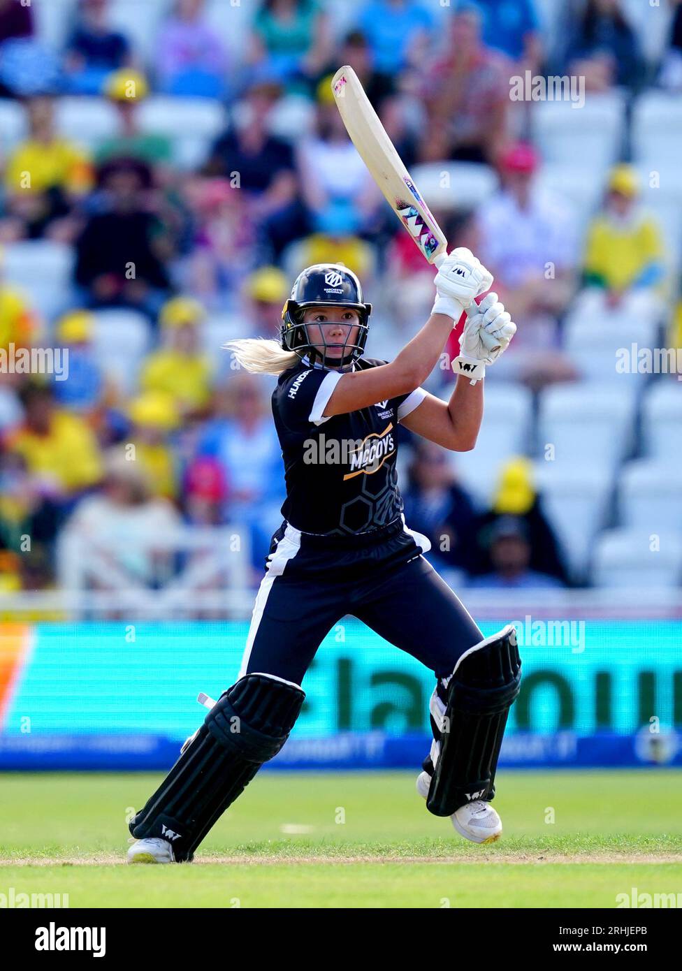 Manchester Originals' Katie George bats during The Hundred women's ...