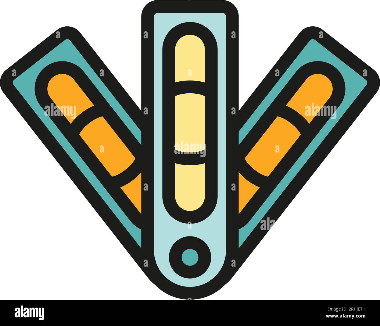 Color option icon outline vector. Data interface. Digital scale color ...