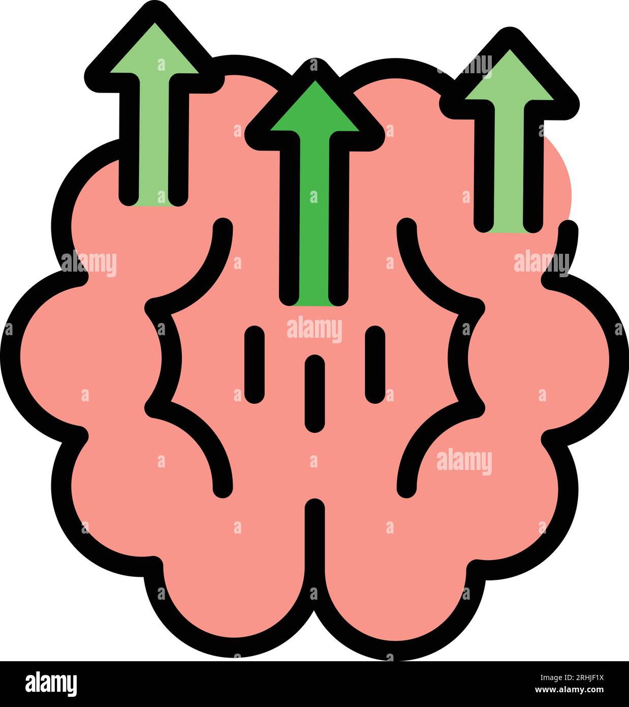 Brain skill up icon outline vector. Career goal. Personal capacity ...