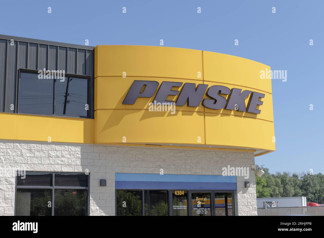 Indianapolis - August 16, 2023: Penske Truck Leasing location. Penske ...