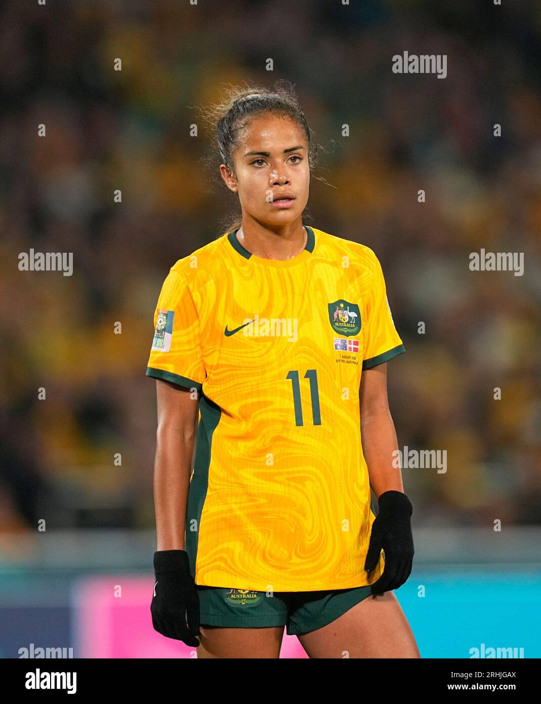 August 07 2023: Mary Fowler (Australia) looks on during a FiFA Womens ...