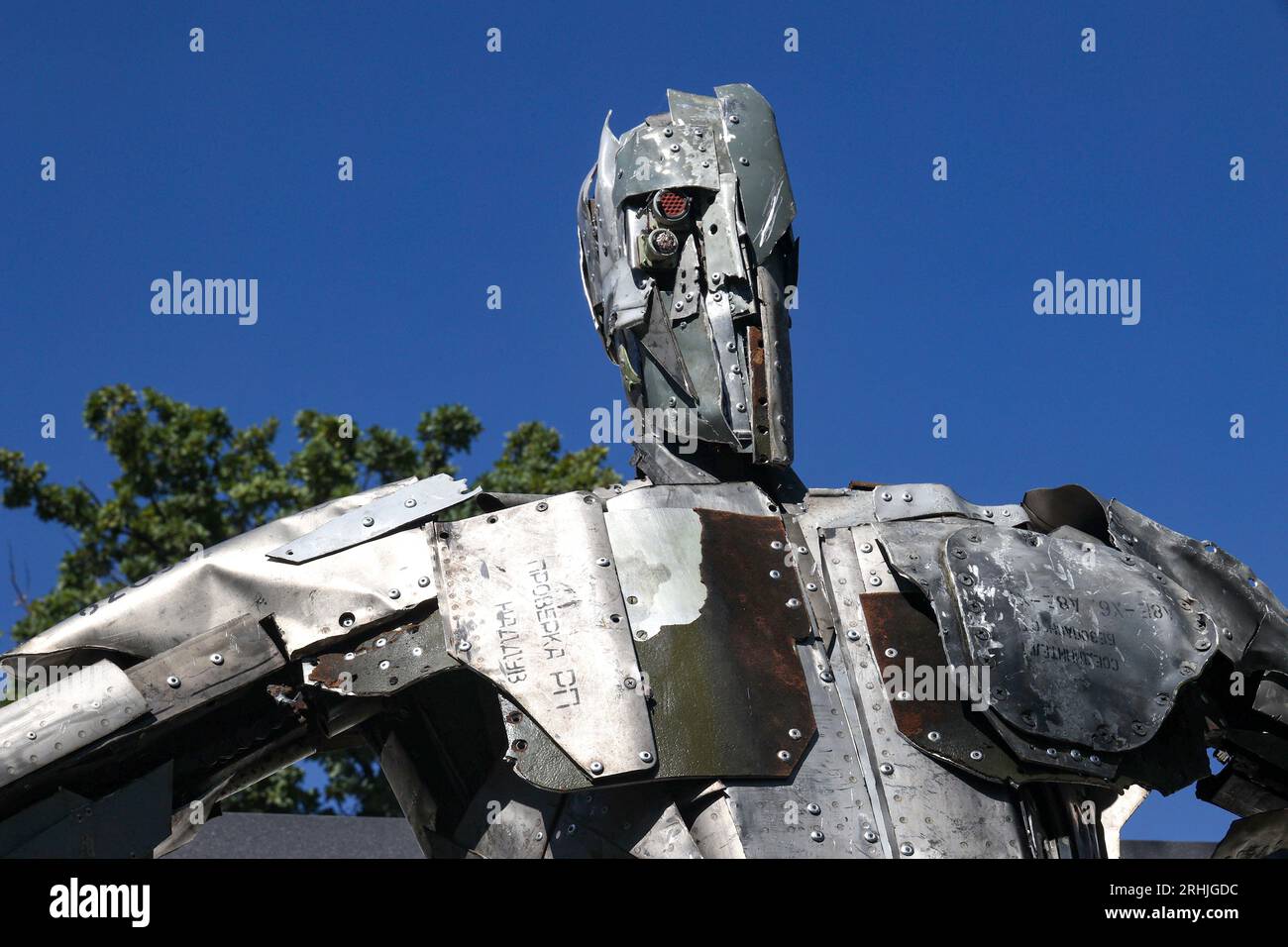 KHARKIV, UKRAINE - AUGUST 17, 2023- The Cruise Missile statue made by ...