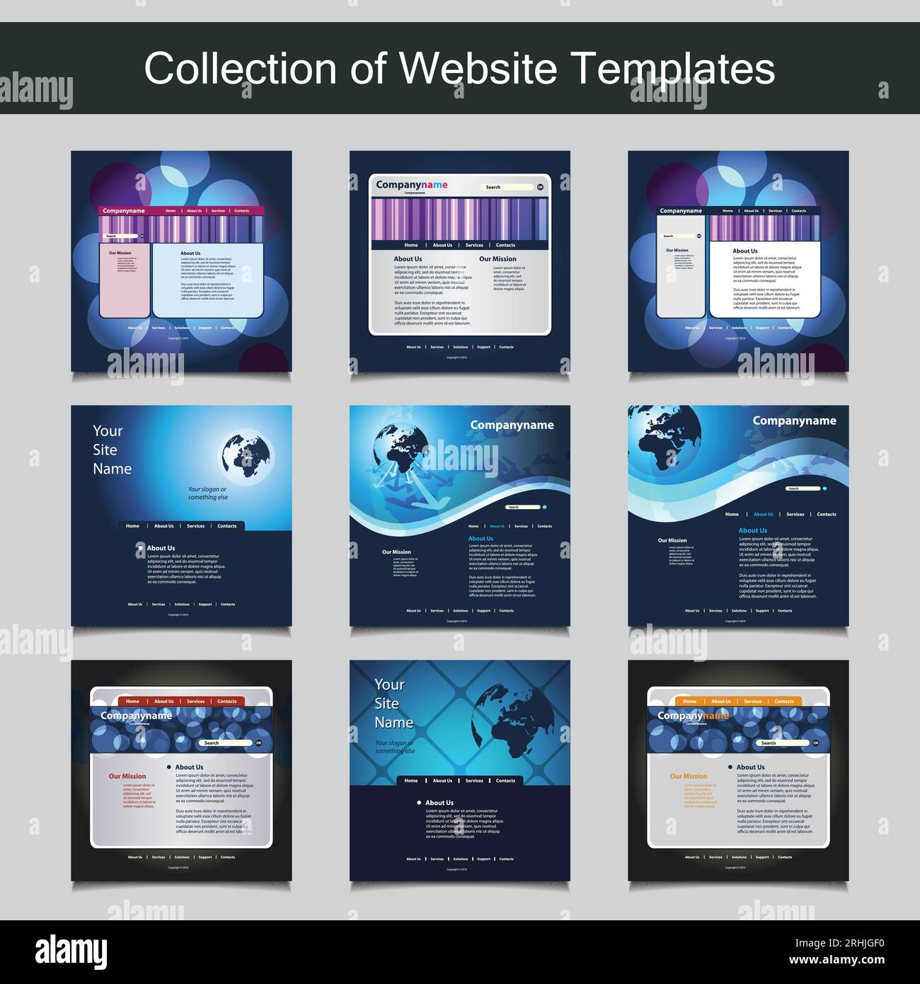 Collection of Website Templates for Your Business - Nine Nice and ...