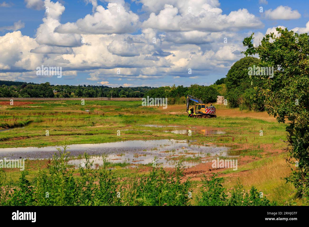 Some of the massive earthworks involved in the Lower River Otter ...
