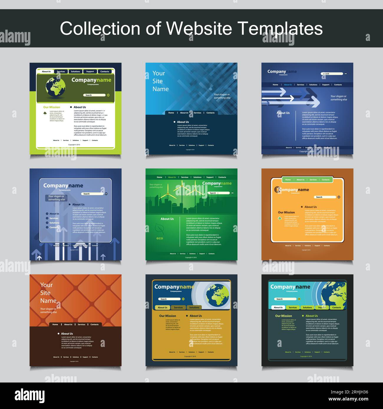 Collection of Website Templates for Your Business - Nine Nice and ...