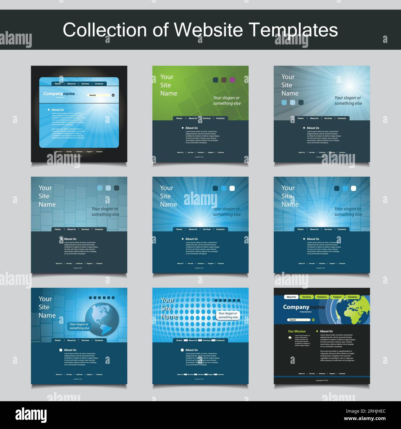Collection of Website Templates for Your Business - Nine Nice and ...