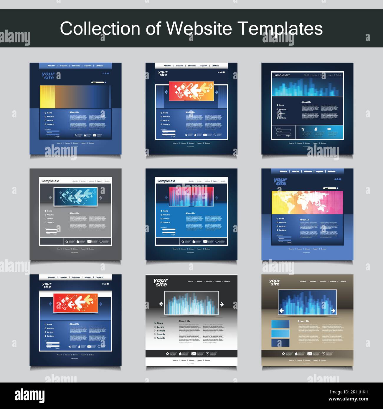 Collection of Website Templates for Your Business - Nine Nice and ...