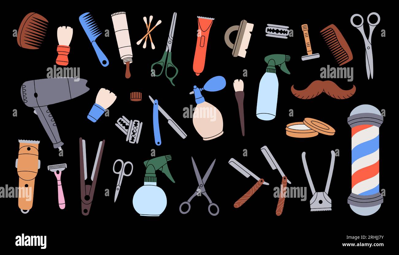 Barber Pole With Scissors