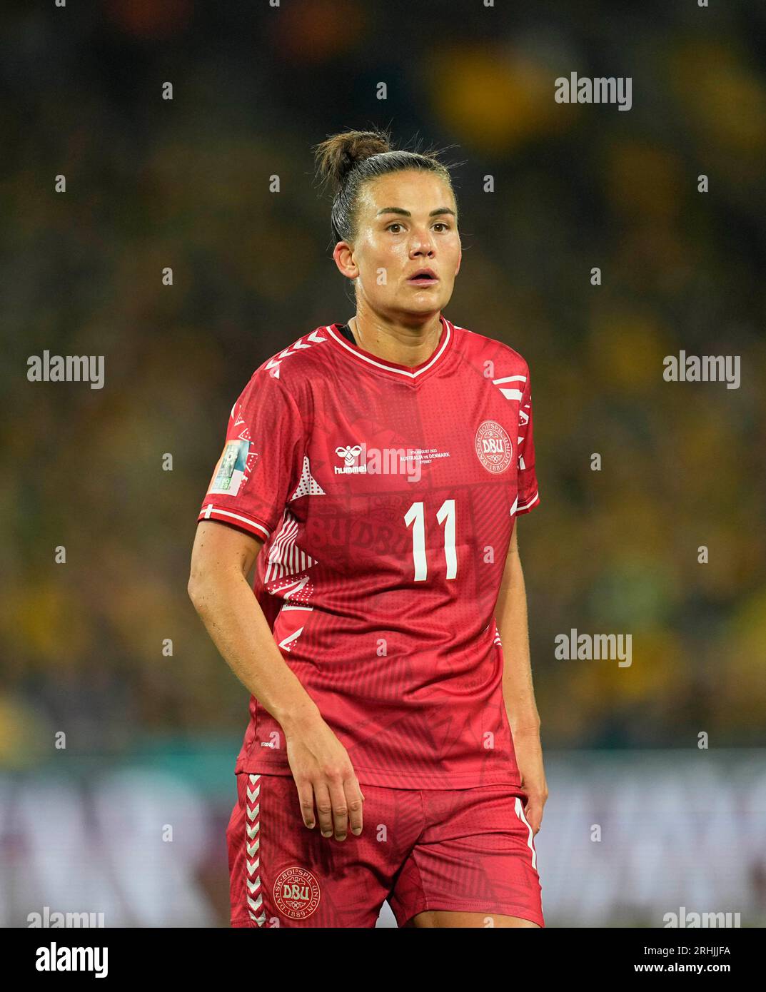 August 07 2023: Katrine Veje (Denmark) looks on during a FiFA Womens ...