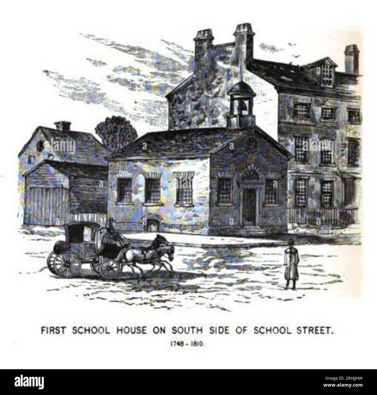 Historical school house Cut Out Stock Images & Pictures - Alamy