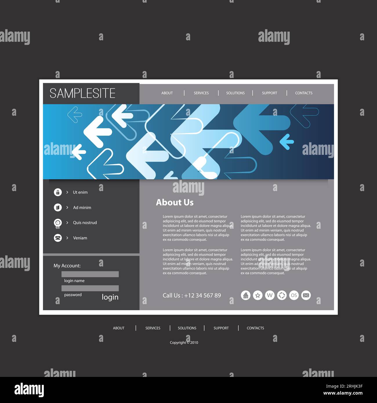 Branding with navigation arrows hi-res stock photography and images - Alamy