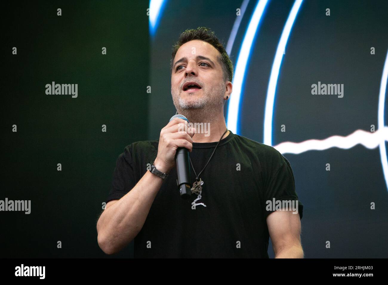 Trondheim, Norway. 05th, August 2023. The British boyband A1 performs a ...