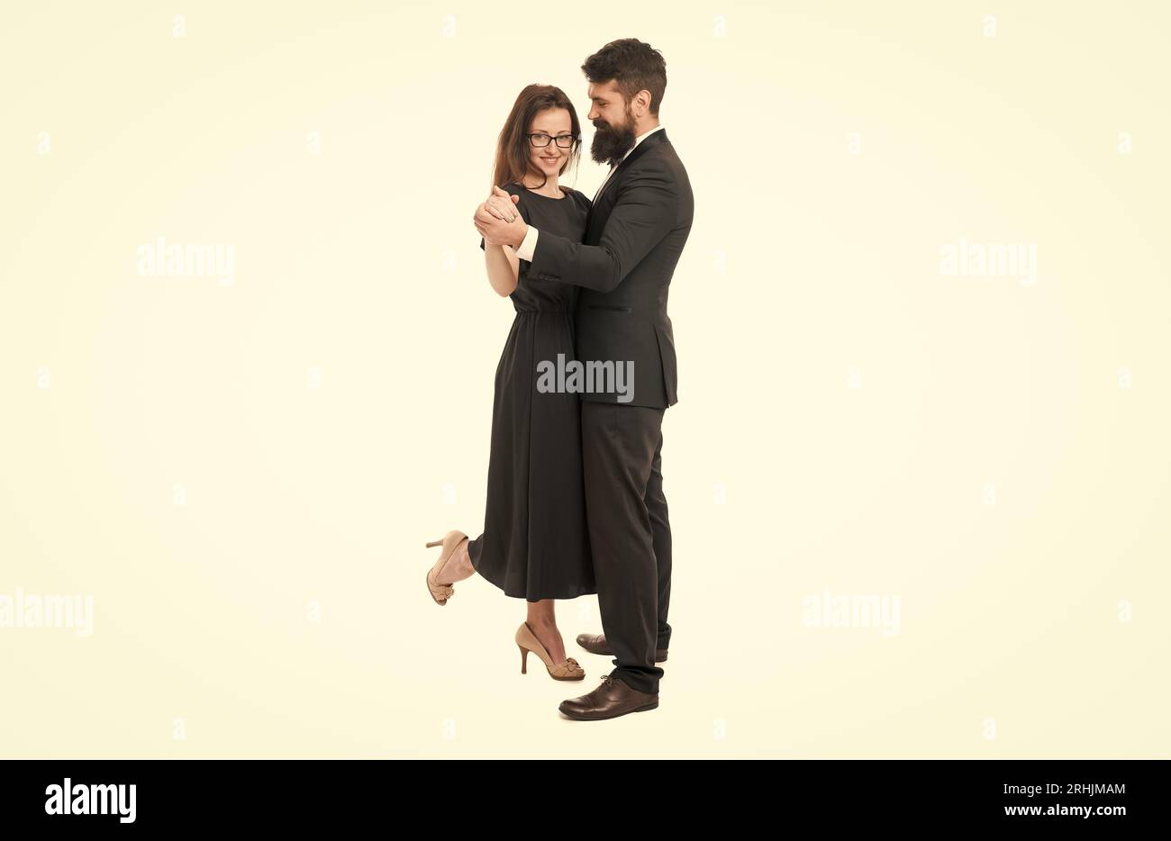 Dancing school for adults. Entertainment and active leisure. Couple in ...