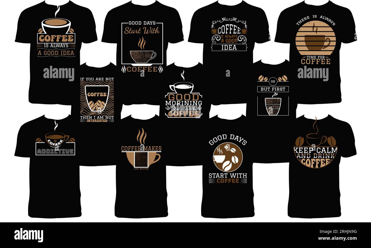 Vintage coffee shirt Stock Vector Images - Alamy