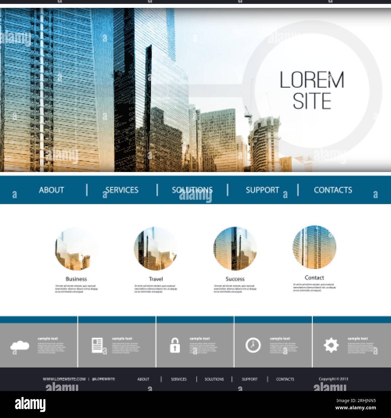 Reflective skyscrapers Stock Vector Images - Alamy