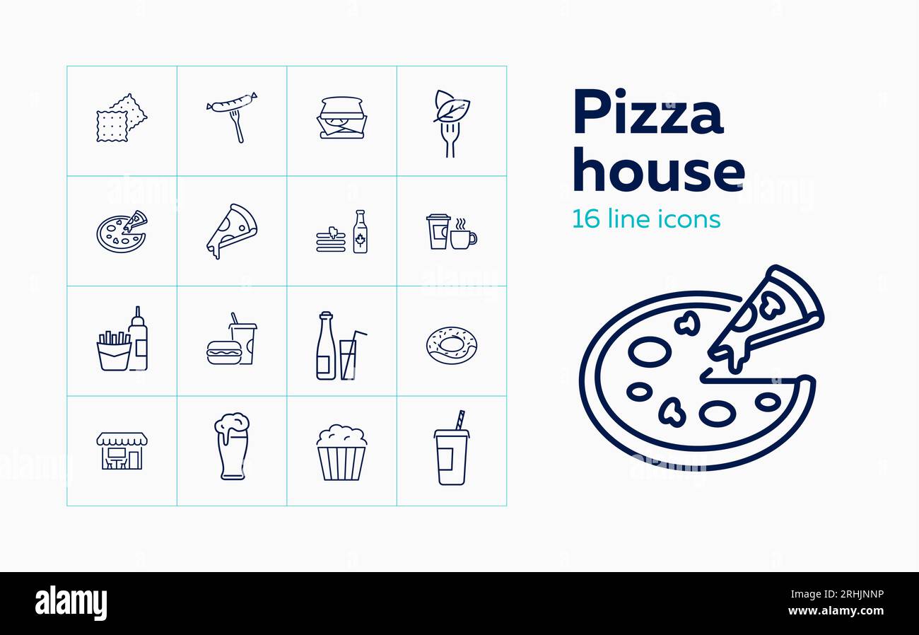 Pizza house icons Stock Vector Image & Art - Alamy