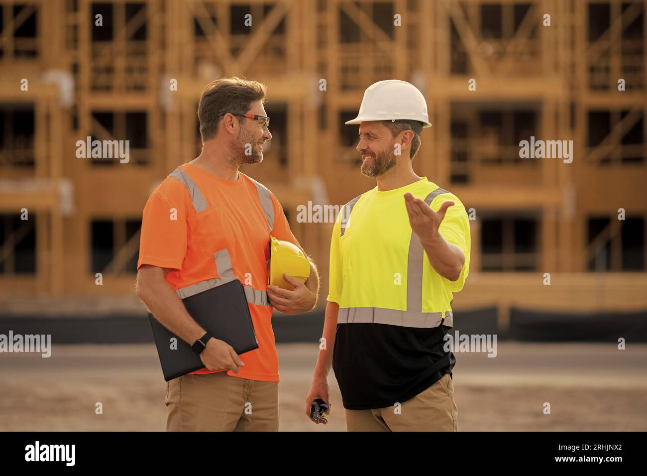 photo of architect men with construction project. architect men with ...