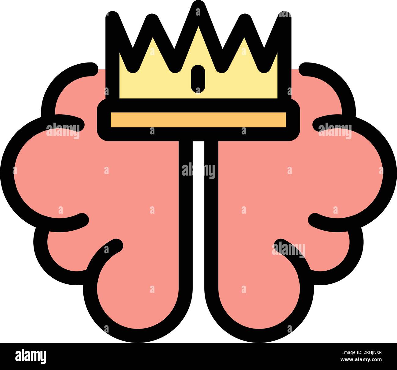 Crown brainstorming icon outline vector. Mind health. Energy balance ...