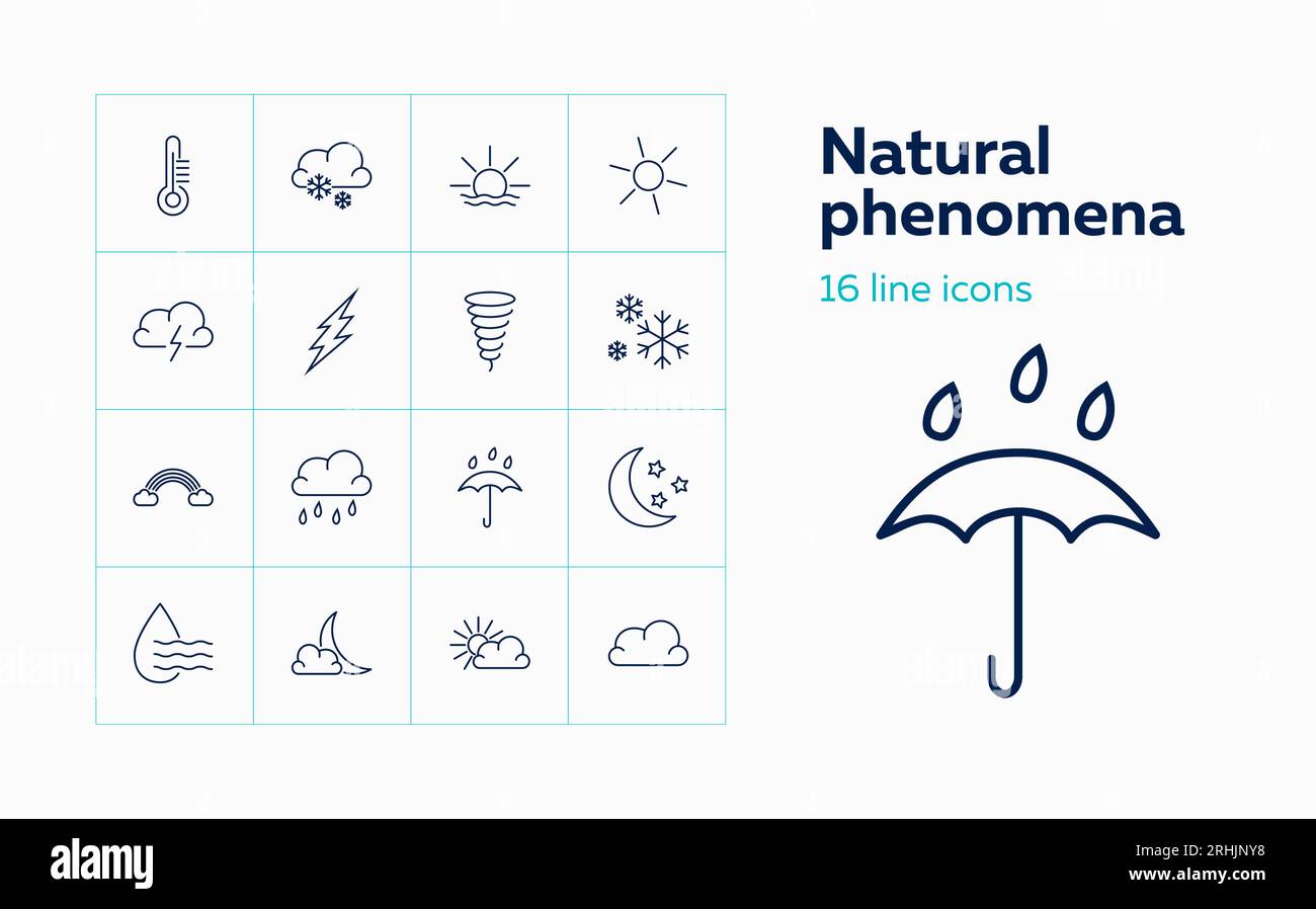 Natural phenomena icons Stock Vector Image & Art - Alamy