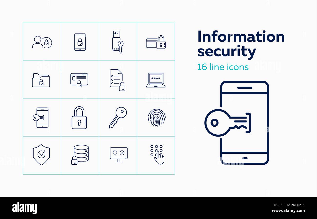 Password folder icon outline hi-res stock photography and images - Alamy