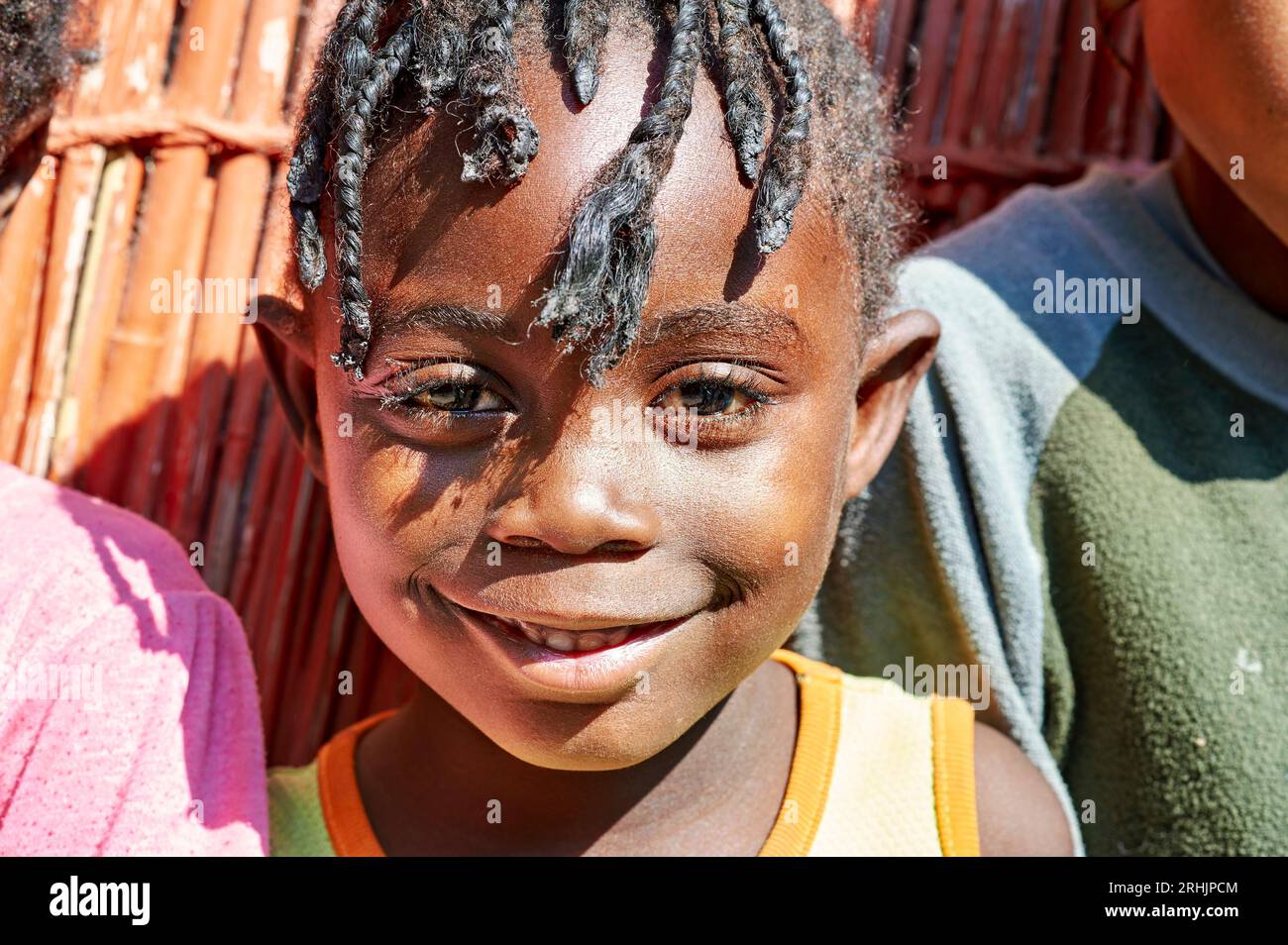 Namibia. Portrait of a joyful child in Kavango Region Stock Photo - Alamy