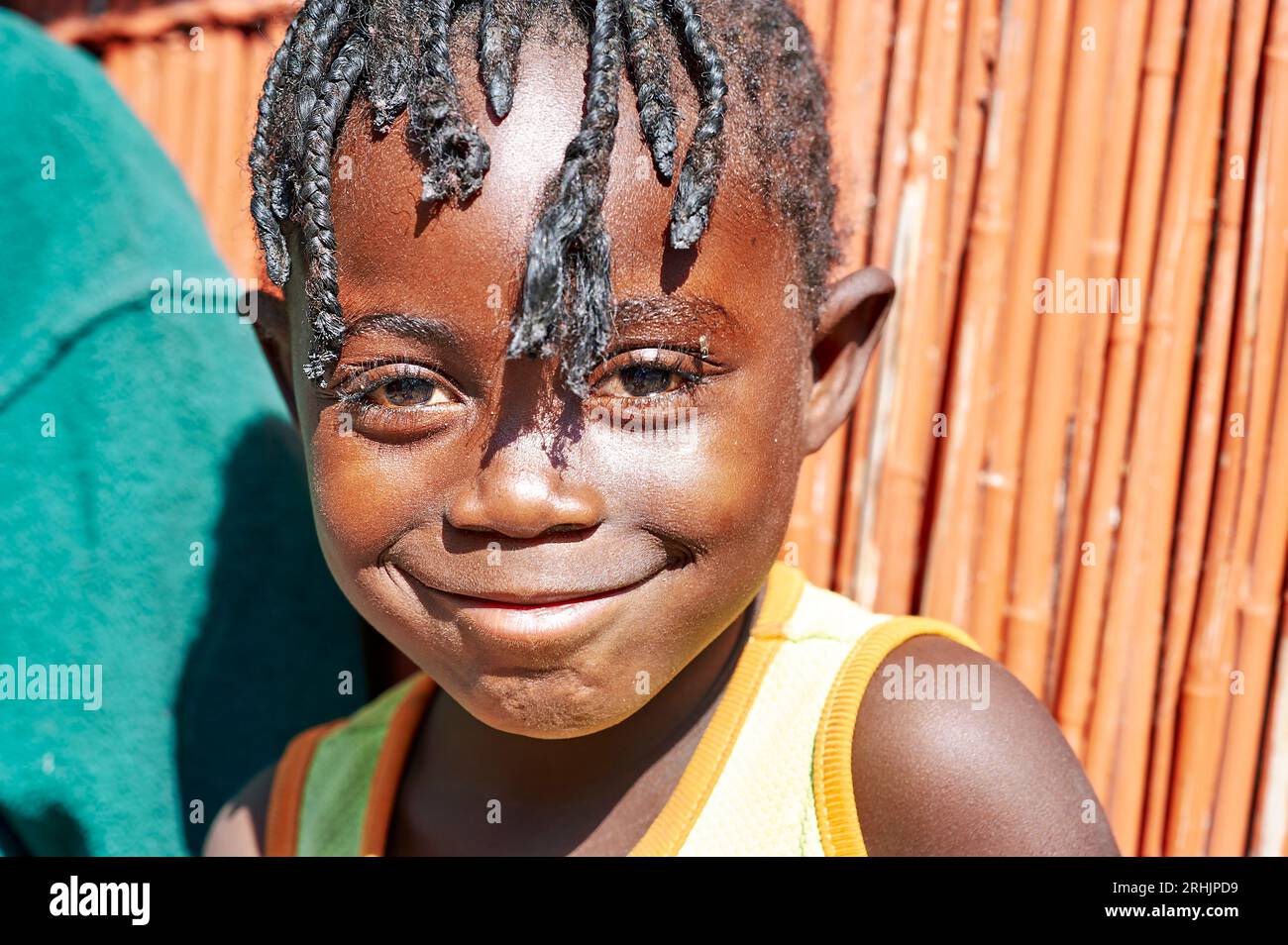 Namibia. Portrait of a joyful child in Kavango Region Stock Photo - Alamy