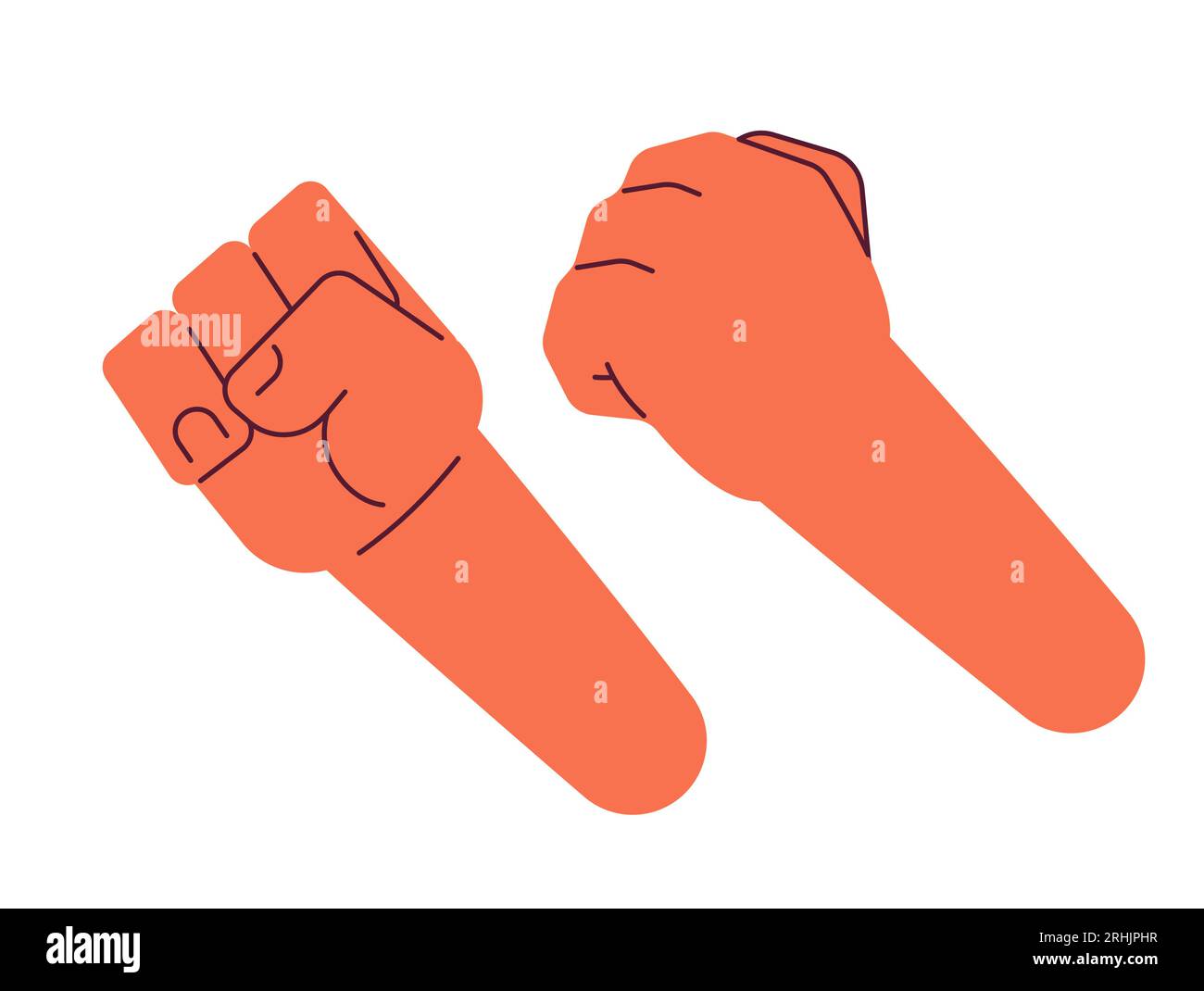 Realistic fists Cut Out Stock Images & Pictures - Alamy