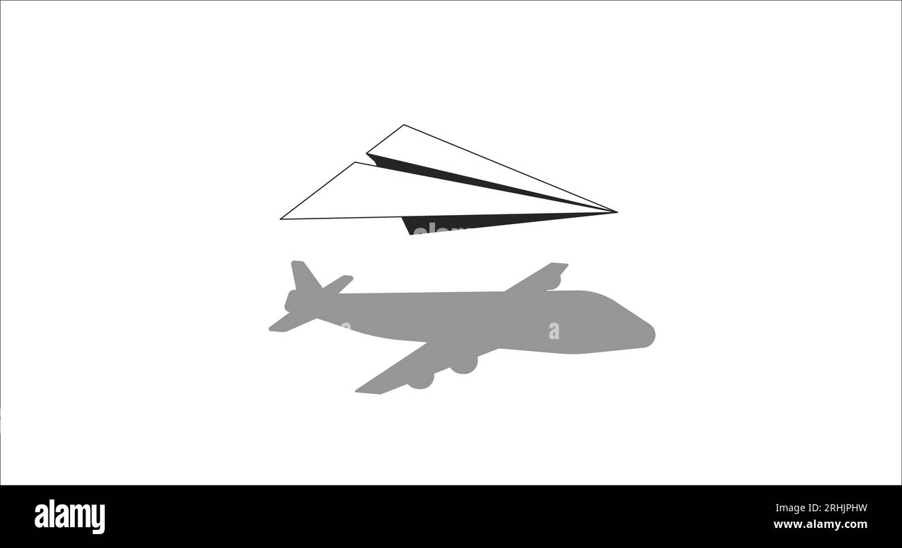 Flying paper plane black and white lo fi aesthetic wallpaper Stock ...