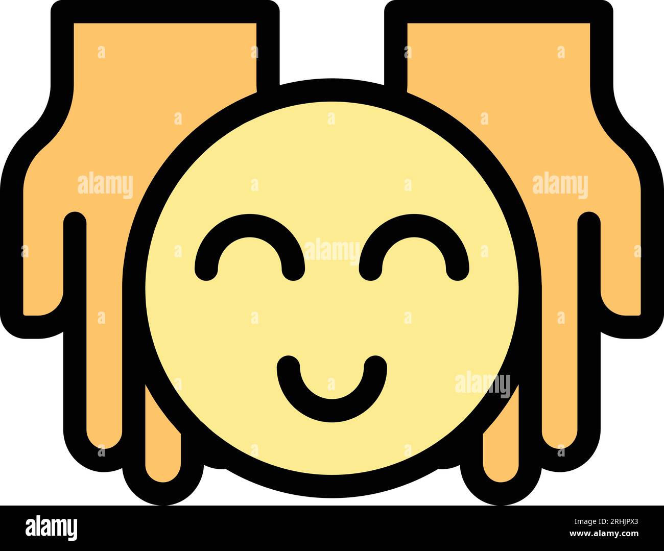 Keep positive icon outline vector. Mental calm. Mind energy color flat ...