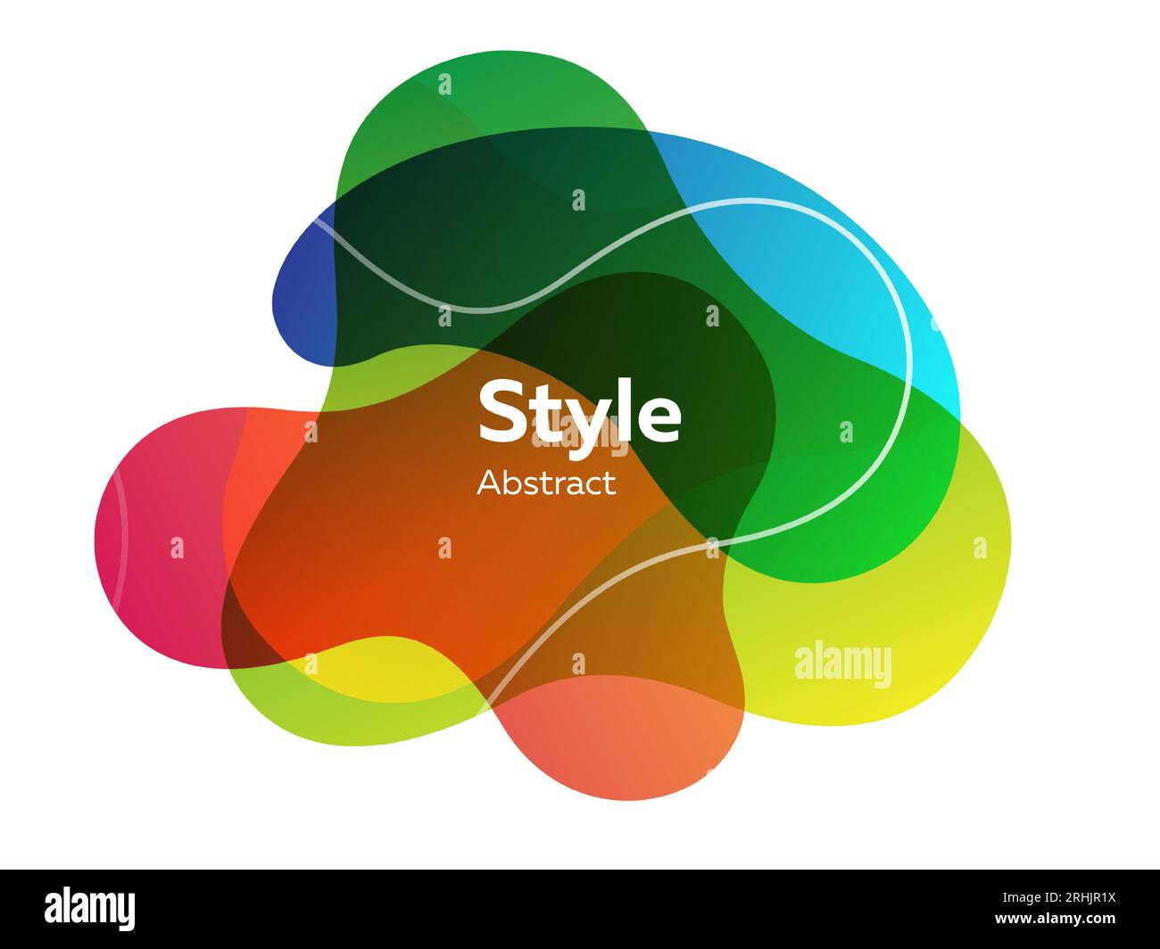 Green, magenta blue abstract elements Stock Vector Image & Art - Alamy