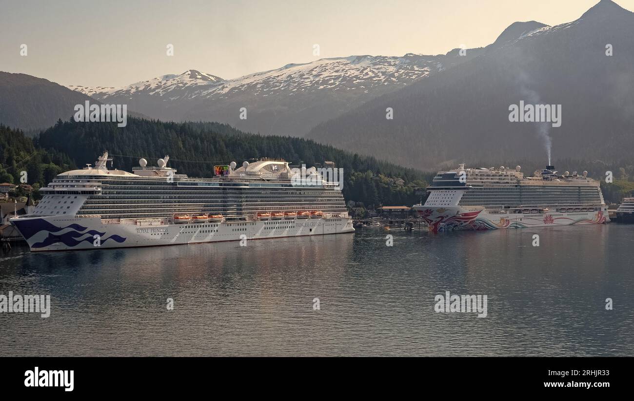 Ketchikan, Alaska USA - May 27, 2019: cruise ship Royal Princess and ...