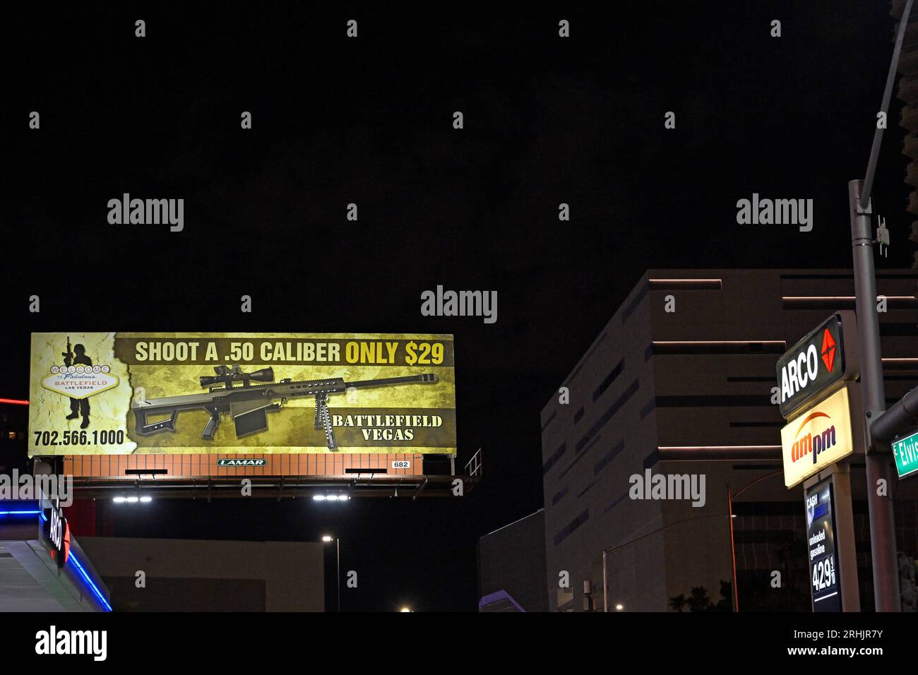 Las Vegas, Nevada, USA. 10th Aug, 2023. A billboard advertises shooting ...