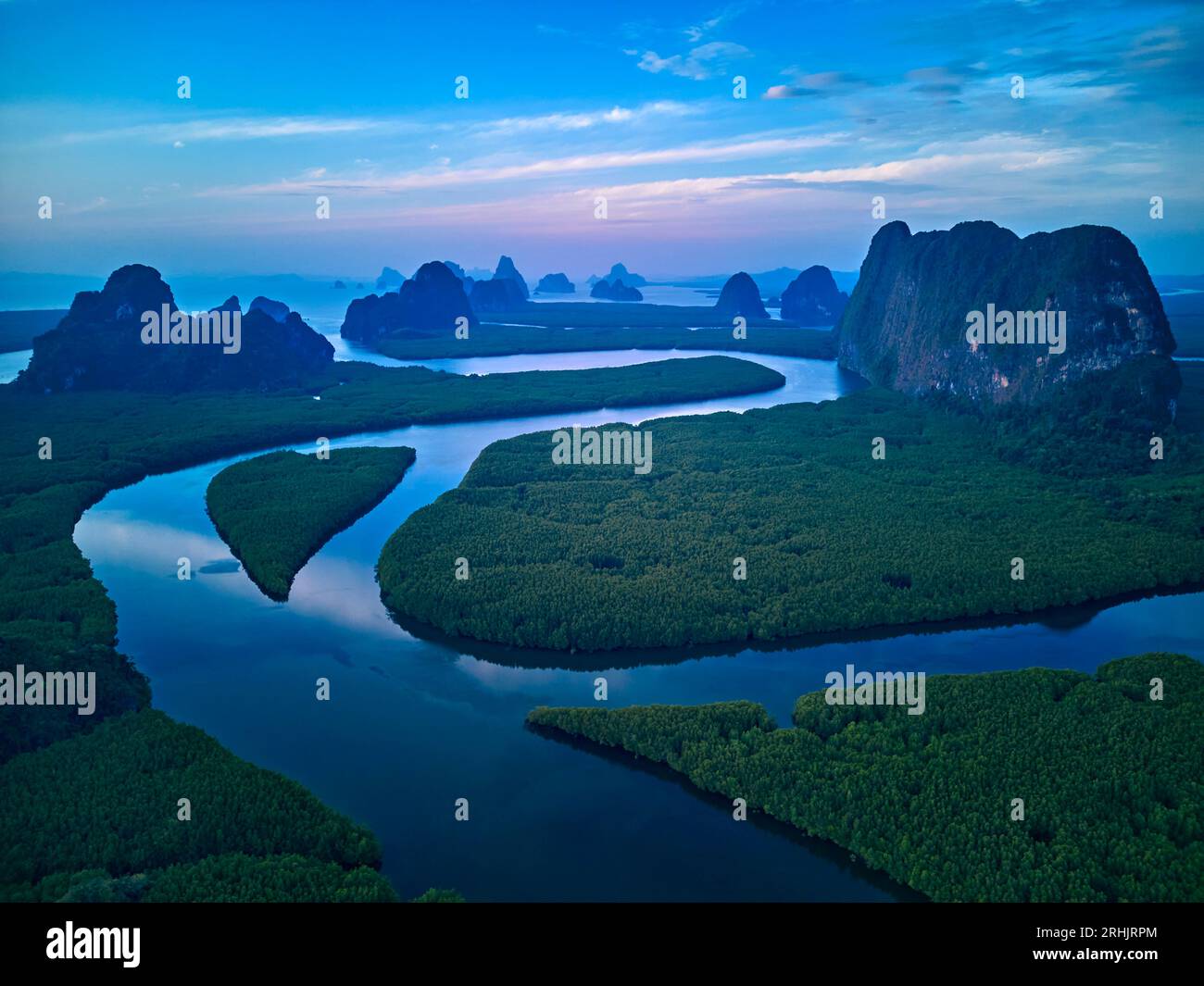 Thailand, Phang Nga Bay, Ao Phang Nga national parc, aerial view Stock ...