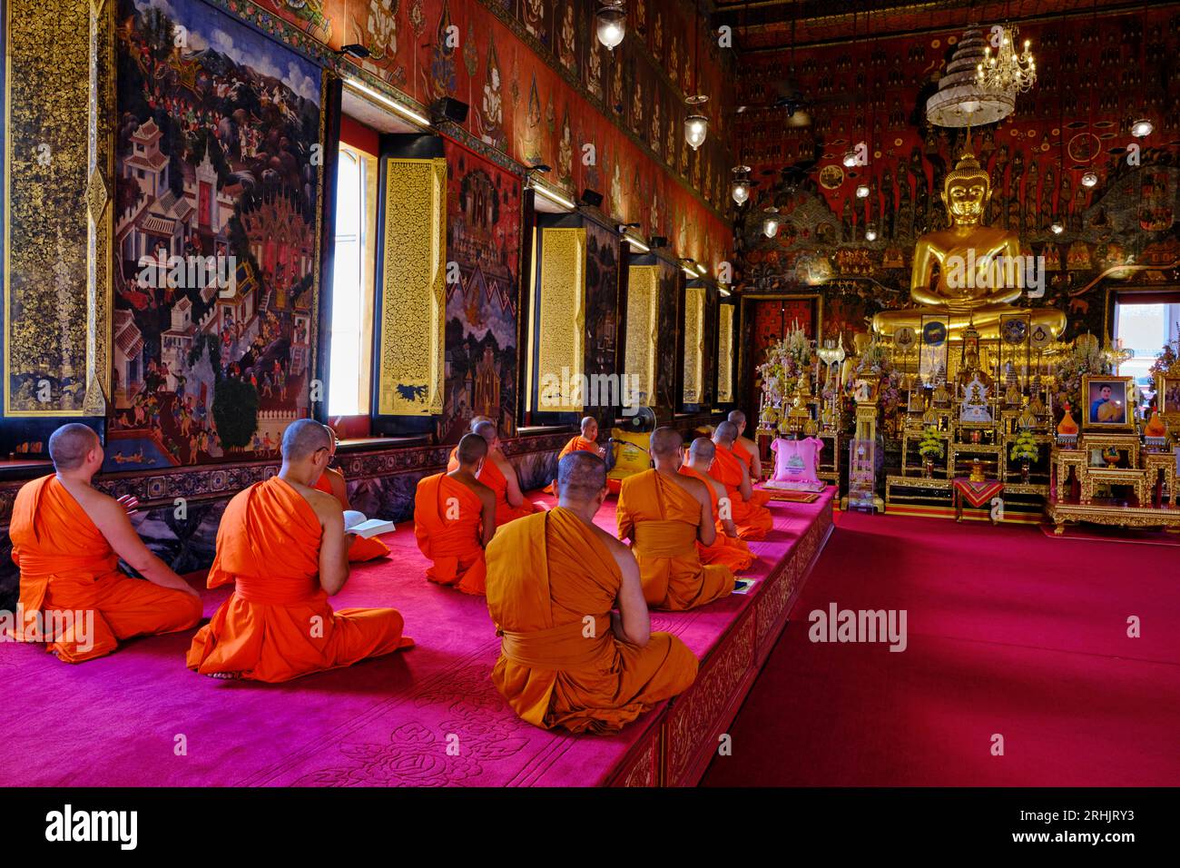 Thailand, Bangkok, Wat Saket also known as the Temple of Golden Mount ...