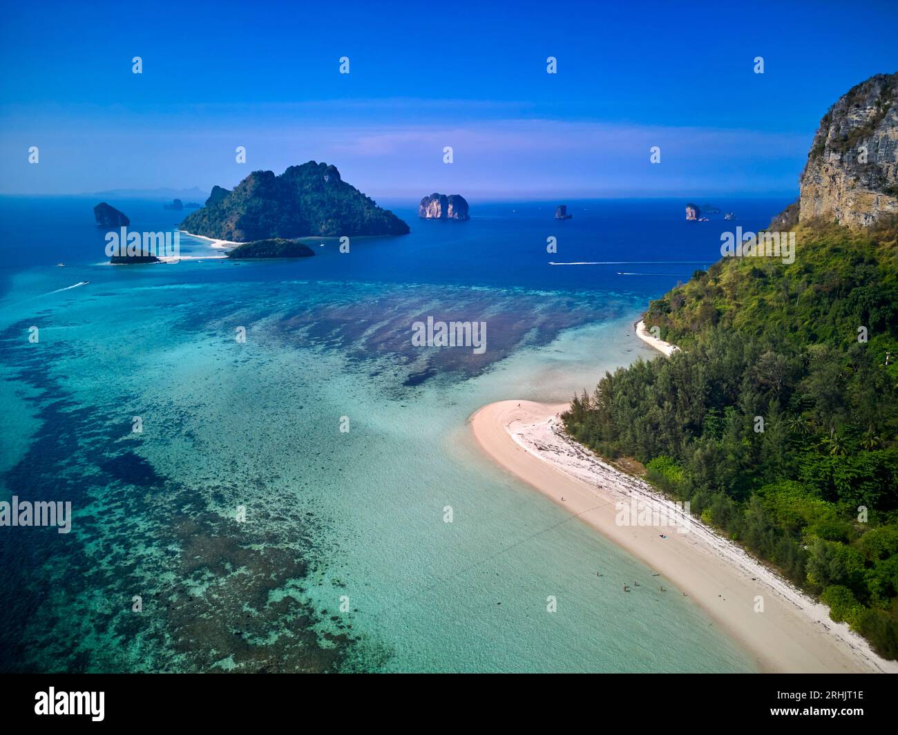 Thailand, Krabi province, Ko Poda island, Ko Tub and Chicken island ...