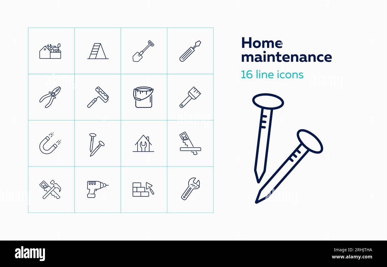 Ladder tool repair line Stock Vector Images - Alamy