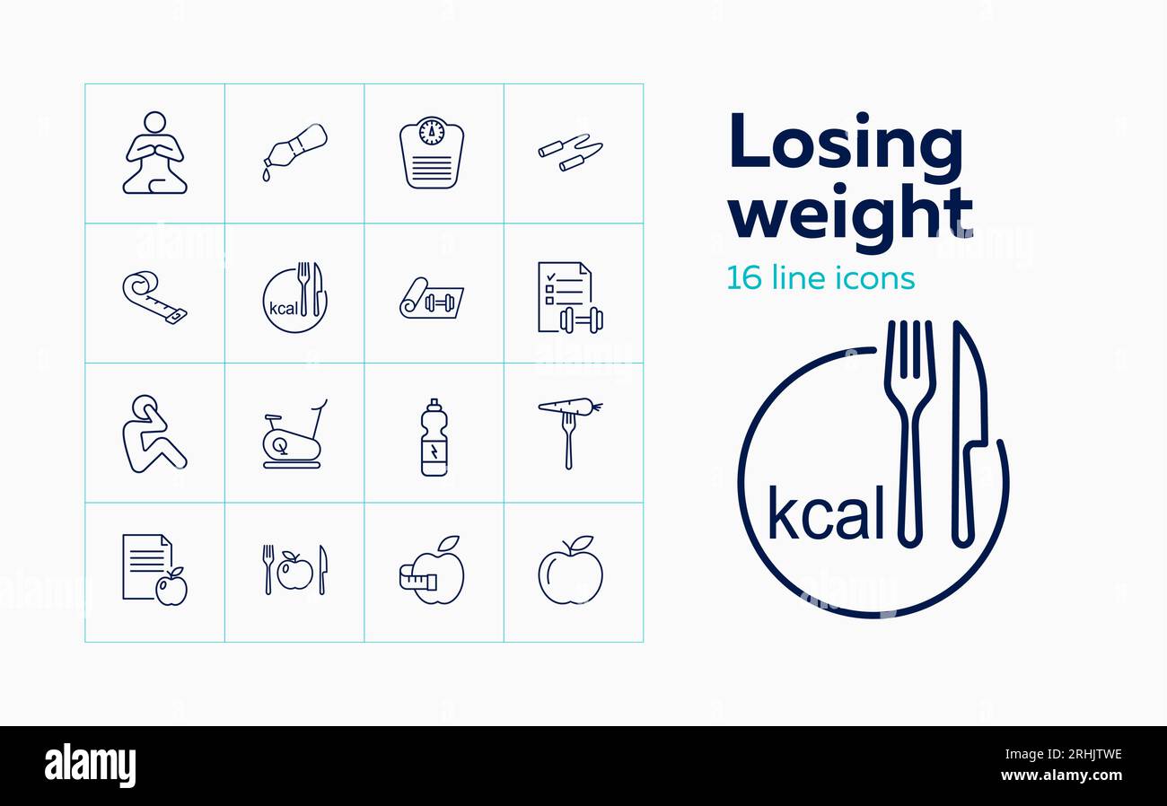 Icon losing weight Cut Out Stock Images & Pictures - Alamy