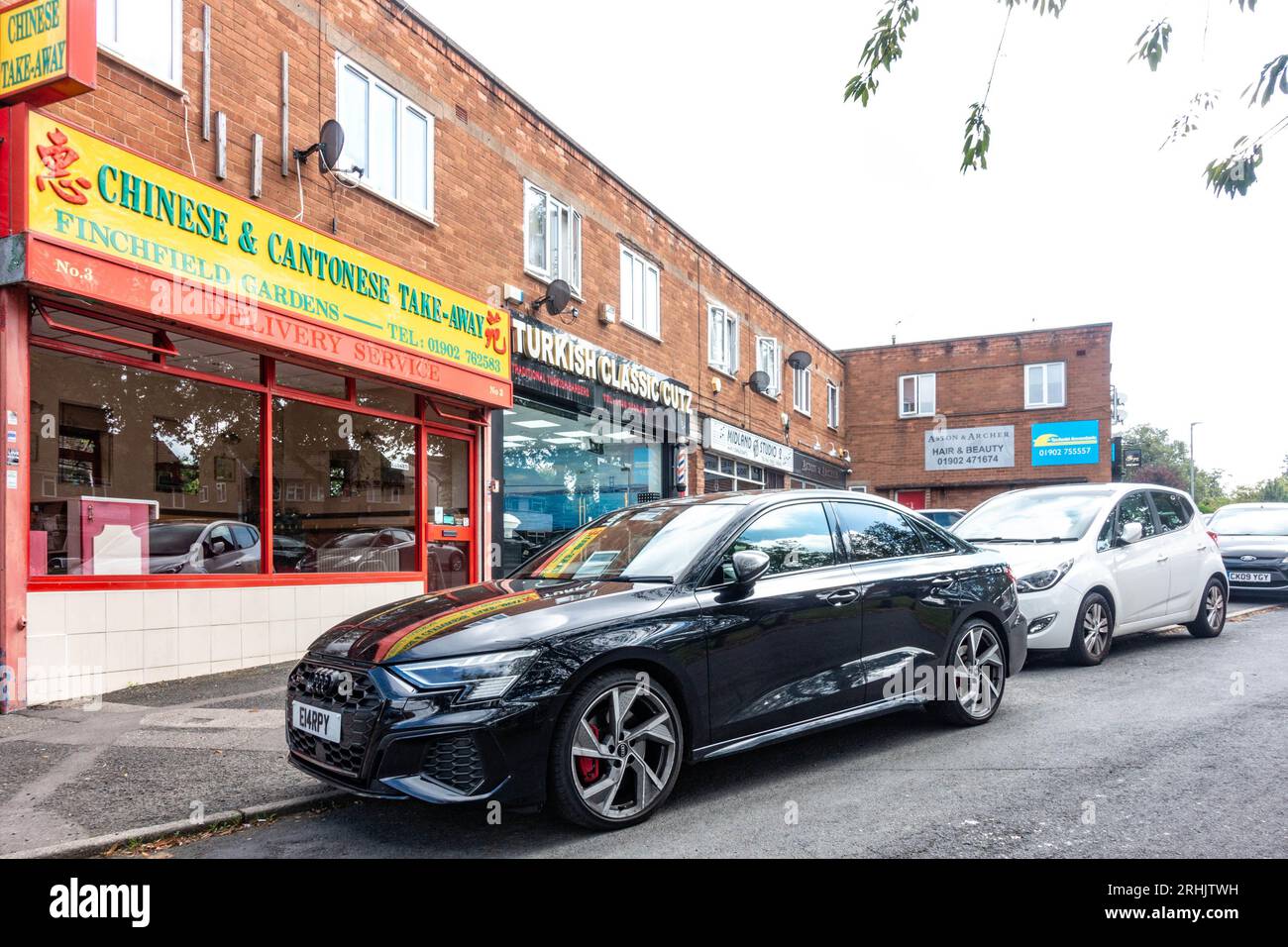 Local shops at Finchfield in Wolverhampton, UK Stock Photo - Alamy