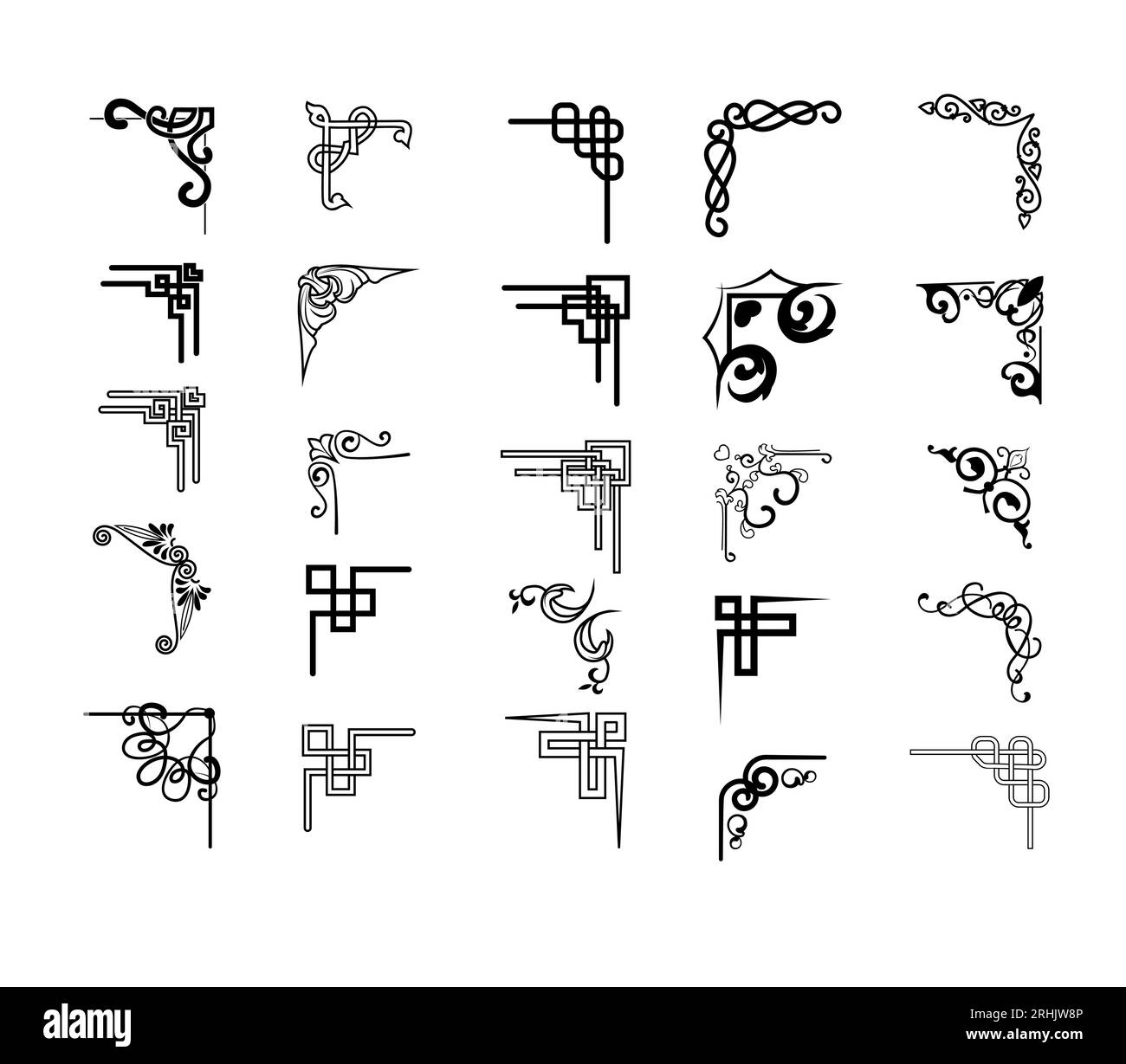 Curly divider Black and White Stock Photos & Images - Alamy