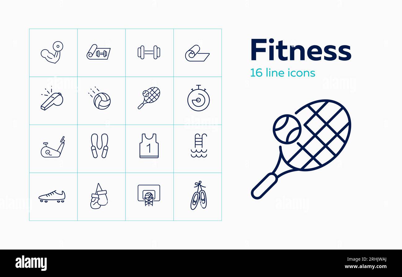 Fitness icon set Stock Vector Image & Art - Alamy