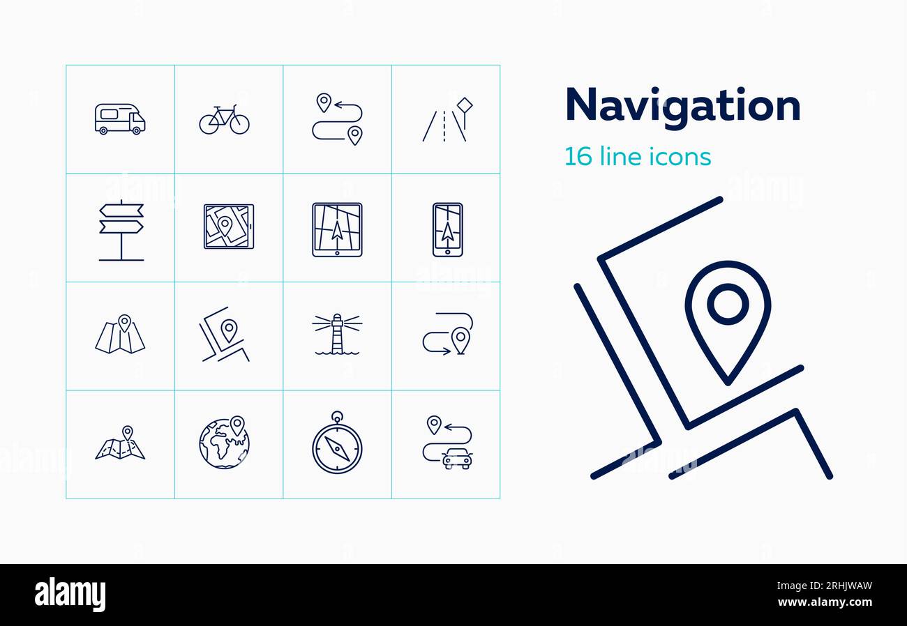 Navigation line Cut Out Stock Images & Pictures - Alamy