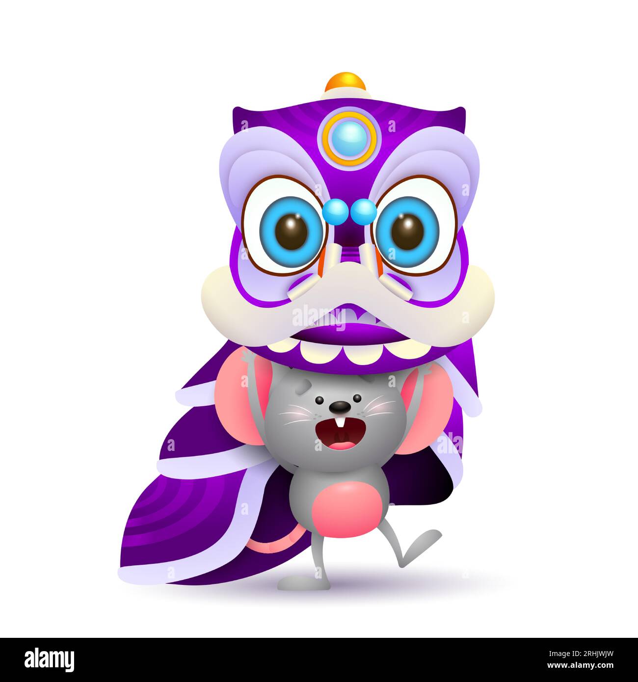 Cute mouse holding carnival costume Stock Vector Image & Art - Alamy