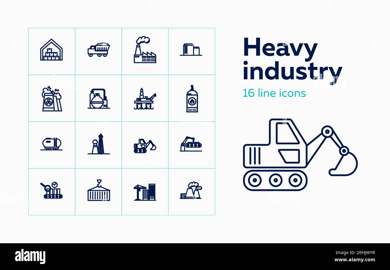 Heavy industry line icon set Stock Vector Image & Art - Alamy Heavy industry line icon set Stock Vector Image & Art - Alamy