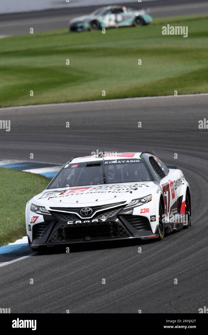 INDIANAPOLIS, IN - AUGUST 13: Kamui Kobayashi (#67 23XI Racing Toyota ...