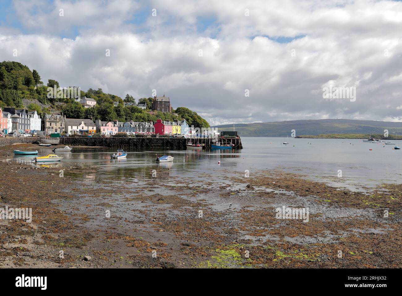 The harbour and colourful buildings of Tobermory Harbour, used as the ...