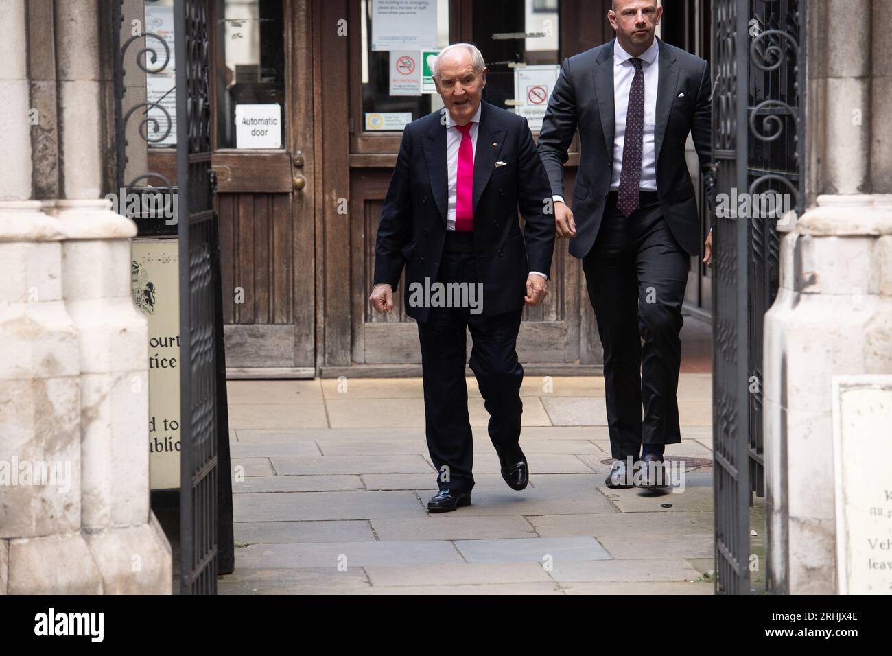 London, UK. 17 Aug 2023. Sir Frederick Barclay arrives at The Royal ...