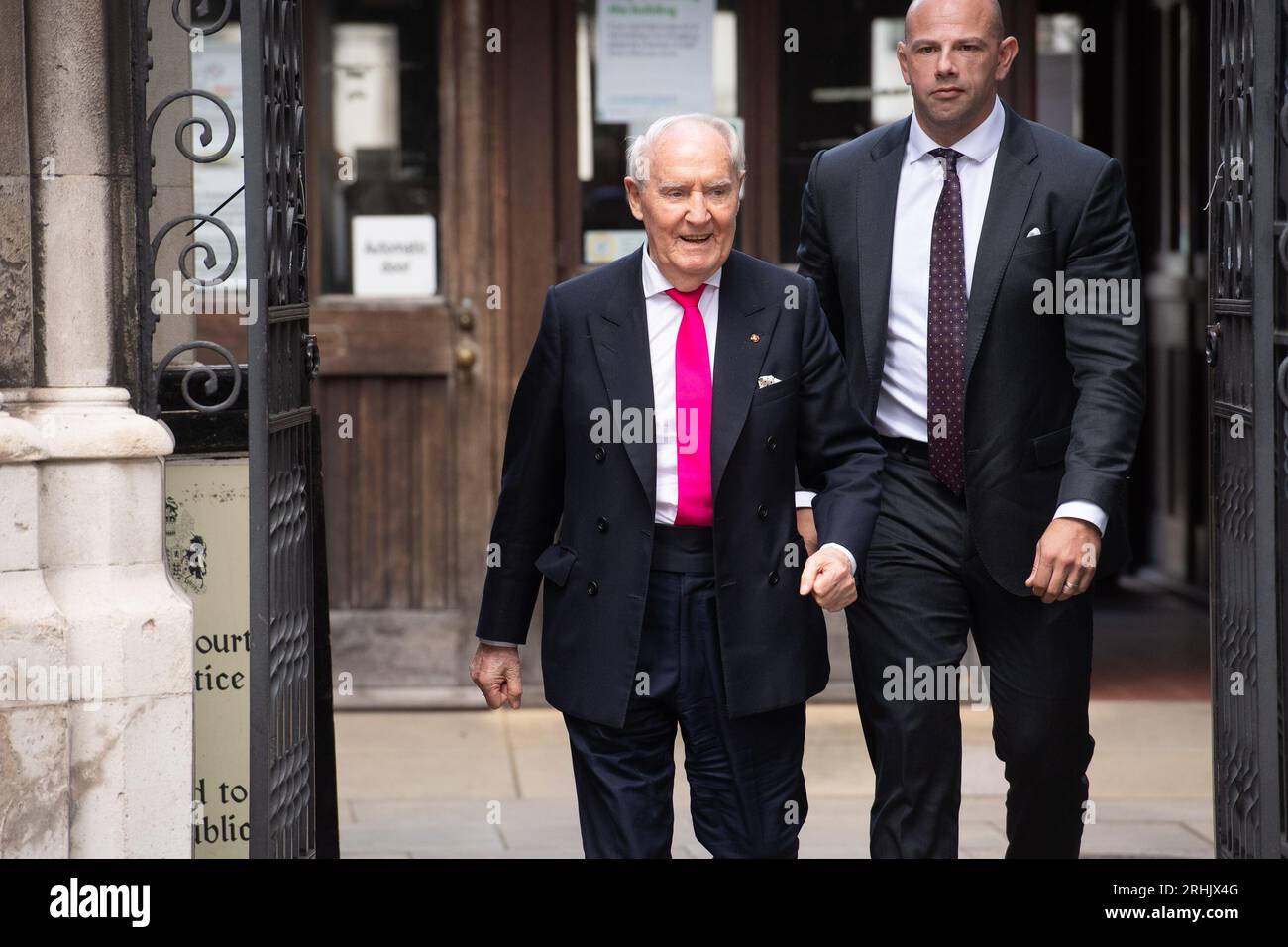 London, UK. 17 Aug 2023. Sir Frederick Barclay arrives at The Royal ...