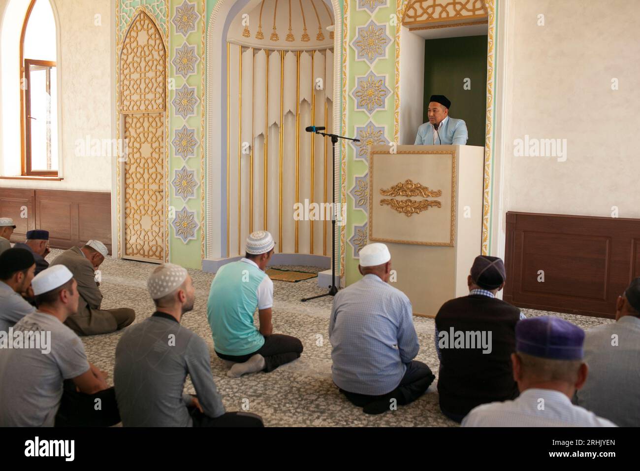 People attend friday prayer hi-res stock photography and images - Alamy