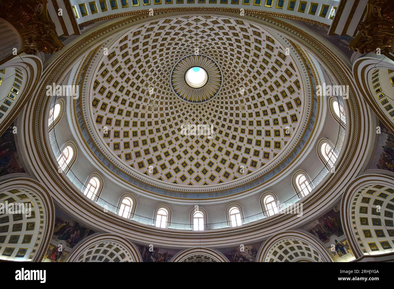 Interior, Basilica of the Assumption of Our Lady, Rotunda of Mosta, Mosta Dome, Mosta, Malta ...